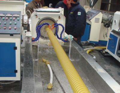 China 90kg/H 63mm 55kw PE Carbon Spiral Pipe Extrusion Line for sale