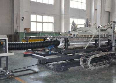 China PP PE Single Wall Corrugated Pipe Production Line ID 200mm for sale