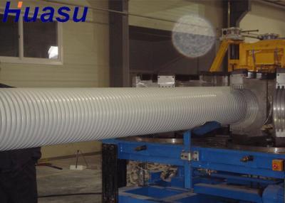 China PVC Horizontal Type Double Wall Corrugated Pipe Extrusion Line 500mm Diamter Pipe for sale