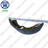 China Riveted Construction Brake Shoes with Asbestos-Free Friction Material and High Friction Coefficient (μ ≈ 0.38‑0.42) for Isuzu NPR 600P Truck for sale