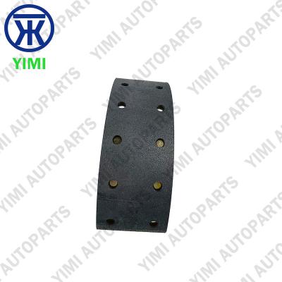 China Riveted Construction Brake Shoes with Asbestos-Free Friction Material and High Friction Coefficient (μ ≈ 0.38‑0.42) for Isuzu NPR 600P Truck for sale