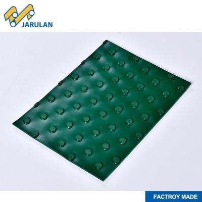 China Green Round Dot PVC Conveyor Belt 5mm Thickness With Fabric Bottom for sale