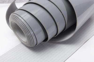 China Grey Color PVC Glossy Conveyor Belt 2mm 3mm 4mm 5mm Thickness for sale