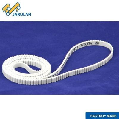 China White Color AT5 PU Polyurethane Timing Belt Flame Resistant OEM Size for sale
