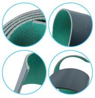 China Petrol Green Diamond Pattern 3 Ply Conveyor Belt 4 Ply Polishing PVC Belting for sale