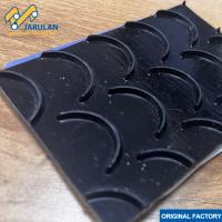 China Black PVC Solid Woven Conveyor Belt With Crescent Top Oil Resistant for sale