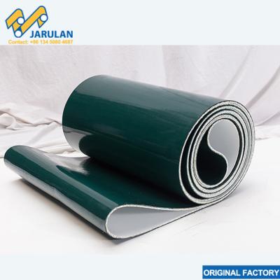 China Dark Green PU Conveyor Belt Seamless Wrapping Steel Belt Oil Resistant for sale