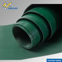 China PVC Top Diamond Bottom Smooth Conveyor PVC Belt Green Color Double Side for sale