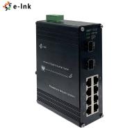 China Industrial Gigabit Ethernet Switch 8 Port 10 / 100 / 1000 Base-T 2 Port 1000BASE-X for sale