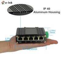 China DIN Rail Unmanaged Mini Industrial 5 Ports Gigabit Ethernet Switch 12~48VDC for sale