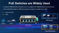 China Mini Industrial Ethernet Switch 4 Ports Gigabit 802.3at PoE With 1 Ports Uplink for sale