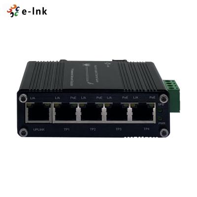 China Mini Industrial Ethernet Switch 4 Ports Gigabit 802.3at PoE With 1 Ports Uplink for sale
