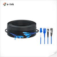China OS2 9/125uM 6 Core Single Mode Armored Fiber Patch Cable 100 Meters FC To FC Connector for sale
