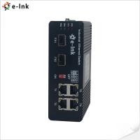 China Industrial 250m Fiber PoE Switch 4 Port 10 100 1000BASE-T To 2 Port 1000BASE SFP for sale