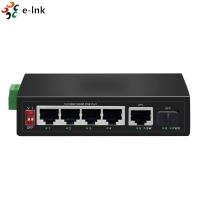 China Industrial 250m PoE Switch 4 Port 10 100 1000BASE-T PoE To 1 Port 1000BASE-X SFP for sale