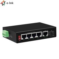 China Industrial 250m PoE Switch 4 Port 10 100 1000BASE-T PoE To 1 Port 1000BASE-X SFP for sale