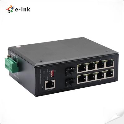 China 8 Gigabit RJ45 Ports Industrial Grade Network Switch 2 Gigabit SFP Ports Support Auto MDIX for sale