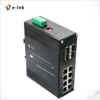 China Industrial Managed PoE Switch L2+ 8 Port 10/100/1000T 802.3at PoE + 4 Port 1000X SFP for sale