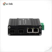China 1 Mbit MDI POE Fiber Media Converter 12-48VDC SFP 2 Port 10/100/1000Base-T for sale