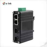 China 1 Mbit MDI POE Fiber Media Converter 12-48VDC SFP 2 Port 10/100/1000Base-T for sale