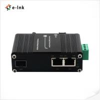China Aluminum PoE+ Media Converter SFP Modules 30W 12-48VDC 1 Port 100/1000X for sale