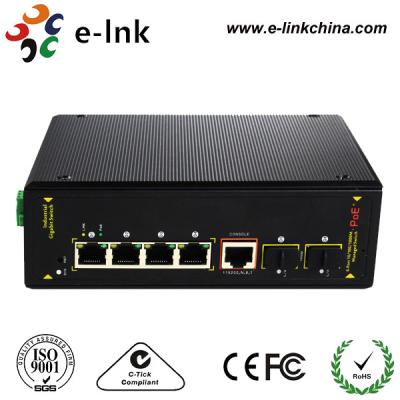 China 10 / 100 / 1000M Industrial Ethernet POE Switch Din Rail Mount Multi Port for sale