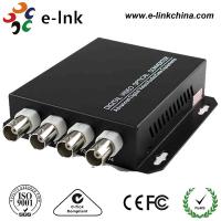 China 4 Channel CCTV Fiber Optic Converter FC Optical Connector / BNC Video Connector for sale