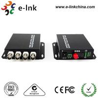 China 4 Channel CCTV Fiber Optic Converter FC Optical Connector / BNC Video Connector for sale