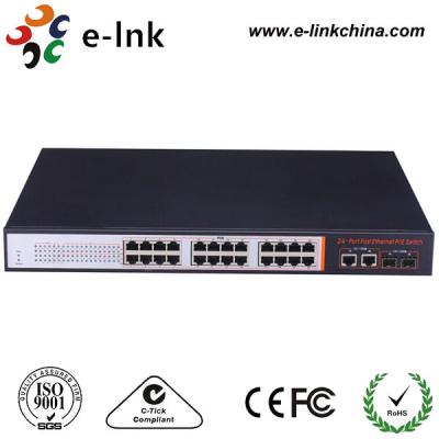China 10 / 100M 2 SFP Uplink Port Ethernet switch for wireless APs 440mm X 350mm X 45 Mm for sale
