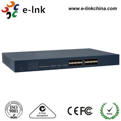 China 16 Port Managed Fiber Optic Gigabit Switch , Fast Fiber Optic Ethernet Switch for sale
