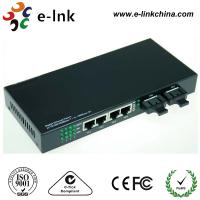 China Single Mode Gigabit Ethernet Switch With 2 Fiber Optic Ports / 4 Ethernet Ports for sale