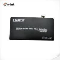 China 4K HDMI 2.0 KVM USB Over Fiber Optic Extender Single Mode Fiber 10KM for sale