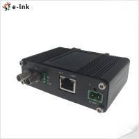 China Din Rail Industrial 10BASE-T To 10BASE-FL Fiber Ethernet Media Converter ST Connector 2KM for sale