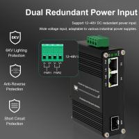 China Outdoor Industrial PoE Media Converter 2 Port 10/100/1000T 802.3at 30w To 1 Port 100/1000x SFP for sale