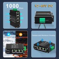 China Outdoor Industrial 3 Port Gigabit 30w 802.3at PoE Switch With 1 Port 100/1000x SFP Fiber for sale