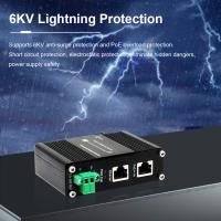 China Industrial Gigabit 802.3bt PoE Splitter Din Rail Installation 10/100/1000M 12VDC 36w Output for sale
