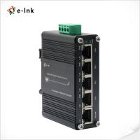 China Din Rail Industrial 4 Port 10/100/1000T 802.3at PoE Switch with 1 Port Gigabit RJ45 Uplink for sale