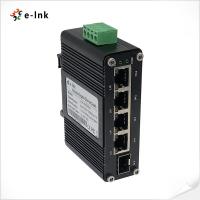 China Mini Fiber Ethernet Switch 4 Port 10/100/1000T 802.3at To 1-Port SFP Uplink Gigabit PoE Switch for sale