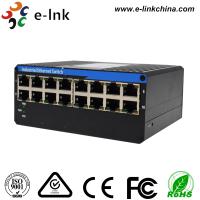 China 16 Port Small Fast Din Rail Ethernet Poe Switch , Hardened Switch FCC Standards for sale