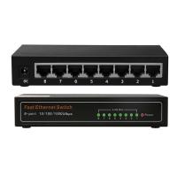 China 10/100/1000M 8 Port Fiber Optic Switch , Unmanaged Fiber Optical Ethernet Switch for sale