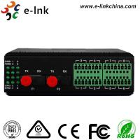 China Industrial 2Ch Double ring Fiber Media Converter with 2 SFP port , RS232 / RS22 / RS85 for sale