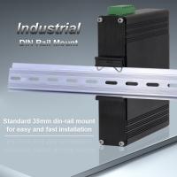 China DIN Rail Industrial 4 Port Gigabit 802.3at PoE Switch With 2 Port 1000X SFP Uplink for sale