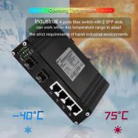 China DIN Rail Industrial 4 Port Gigabit 802.3at PoE Switch With 2 Port 1000X SFP Uplink for sale