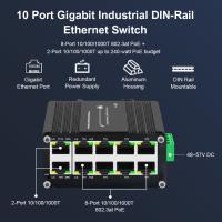 China 10 Port Unmanaged PoE Switch 8 Port 10/100/1000T 802.3at To 2-Port Gigabit RJ45 Uplink for sale