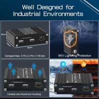 China 4K HDMI KVM Video Fiber Converter OM4 Multimode LC Fiber 300 meters Transceiver for sale