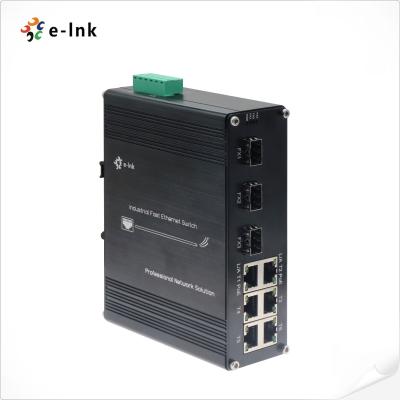 China Industrial PoE Ethernet Switch 6 x PoE + 3 x SFP Fast Ethernet for sale