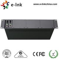 China 19 Inch 2U Rack Structure 16Ch  Fiber Ethernet Media Converter Chassis with Dual Power Supply for sale
