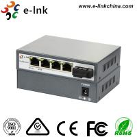 China 5 Port 10 / 100M Ethernet POE Switch 1 x 60W High Power PoE Port 1 x SC Fiber Uplink for sale