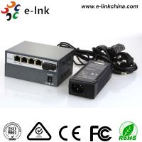 China 5 Port 10 / 100M Ethernet POE Switch 1 x 60W High Power PoE Port 1 x SC Fiber Uplink for sale