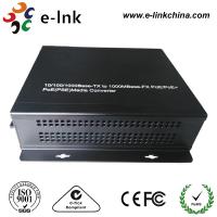 China 10/100/1000M Ethernet POE Switch , PoE Media Converter with PoE Reset Function for sale